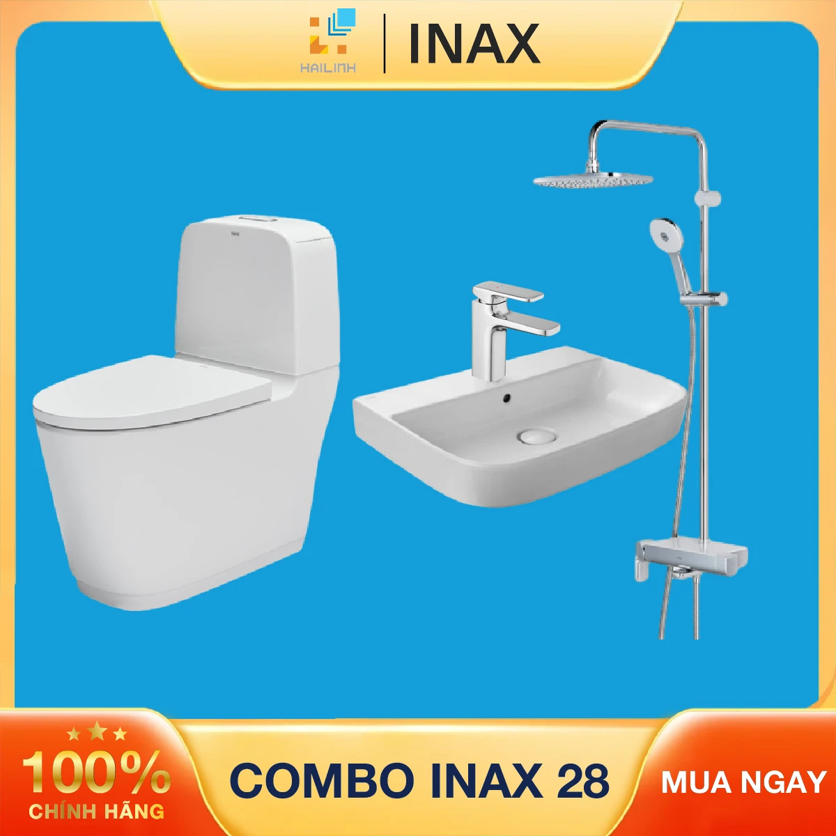 Combo thiết bị vệ sinh Inax 28 chính hãng giá tốt