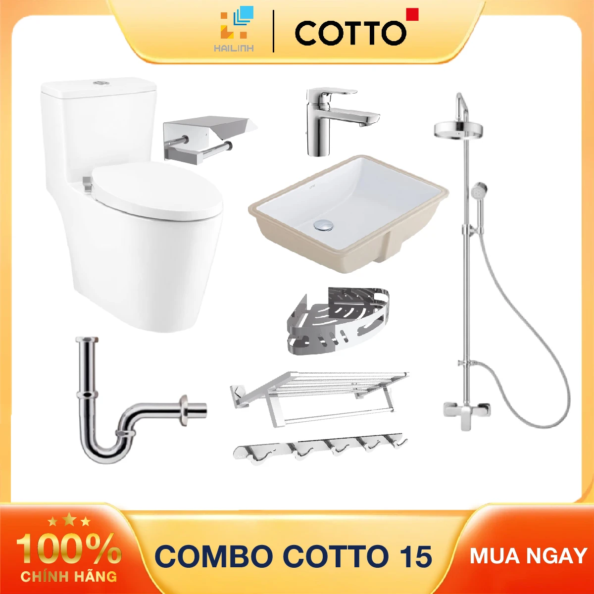 Combo thiết bị vệ sinh Cotto 15 cập nhật giá mới nhất hiện nay