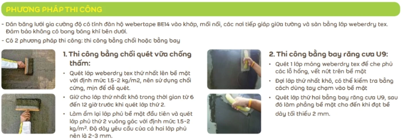 Keo chống thấm Weber.dry TEX