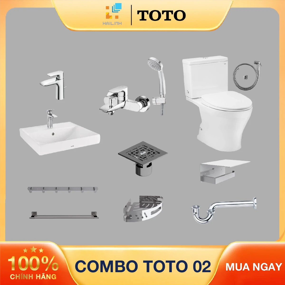 COMBO THIẾT BỊ VỆ SINH TOTO SỐ 2 chất lượng