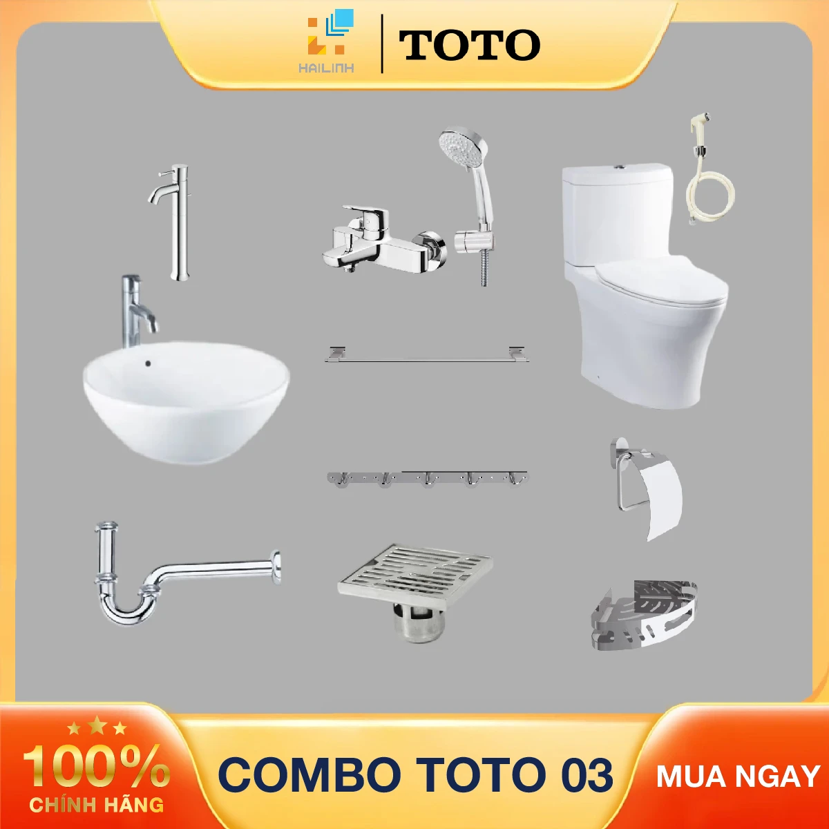 COMBO THIẾT BỊ VỆ SINH TOTO SỐ 3 chất lượng