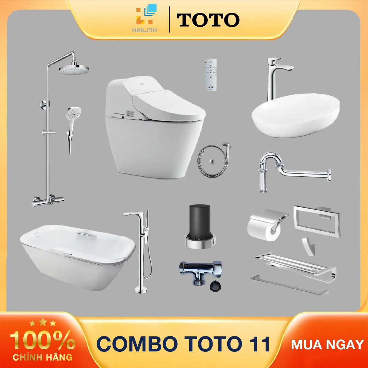 Combo thiết bị vệ sinh TOTO 11 giá tốt