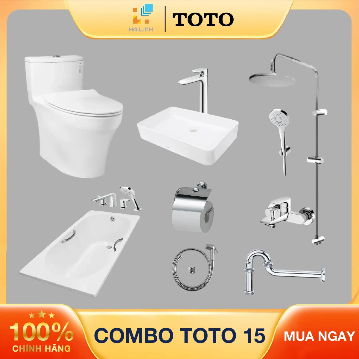 Combo thiết bị vệ sinh TOTO 15 cao cấp