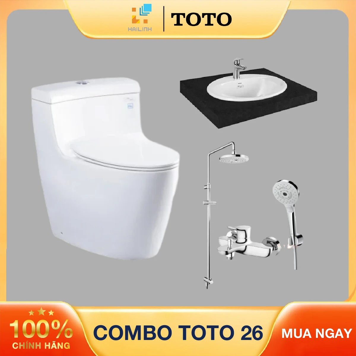 Combo thiết bị vệ sinh TOTO 26 chính hãng giá tốt